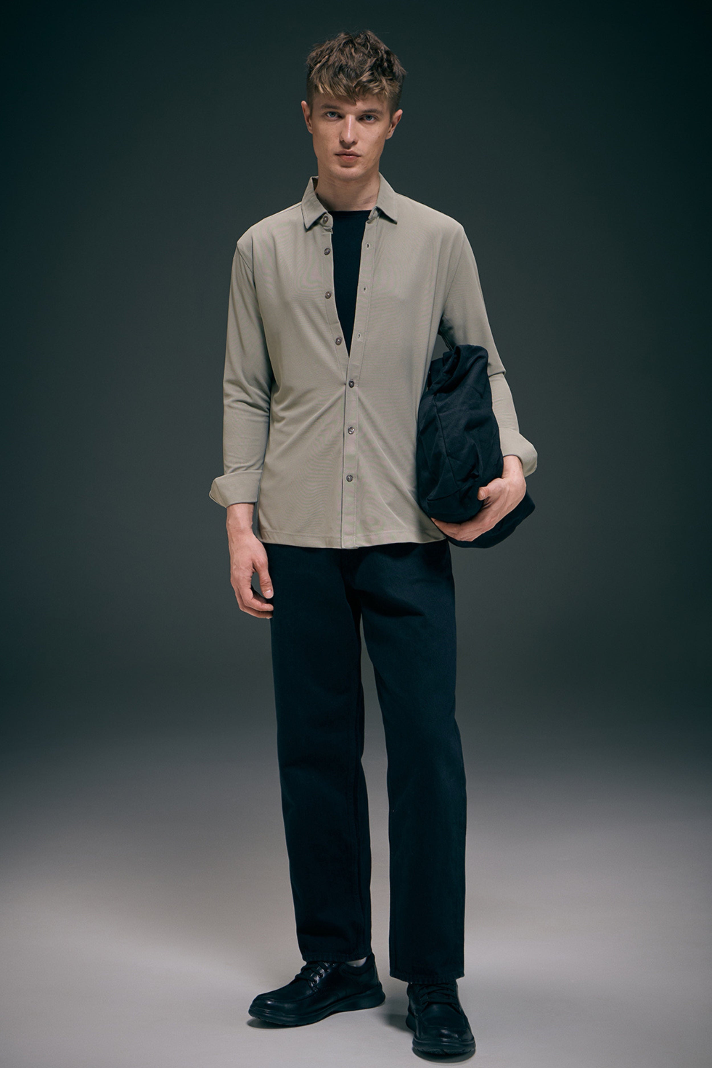 Olive Smart Tech Full Sleeve Shirt – Maxzone Clothing