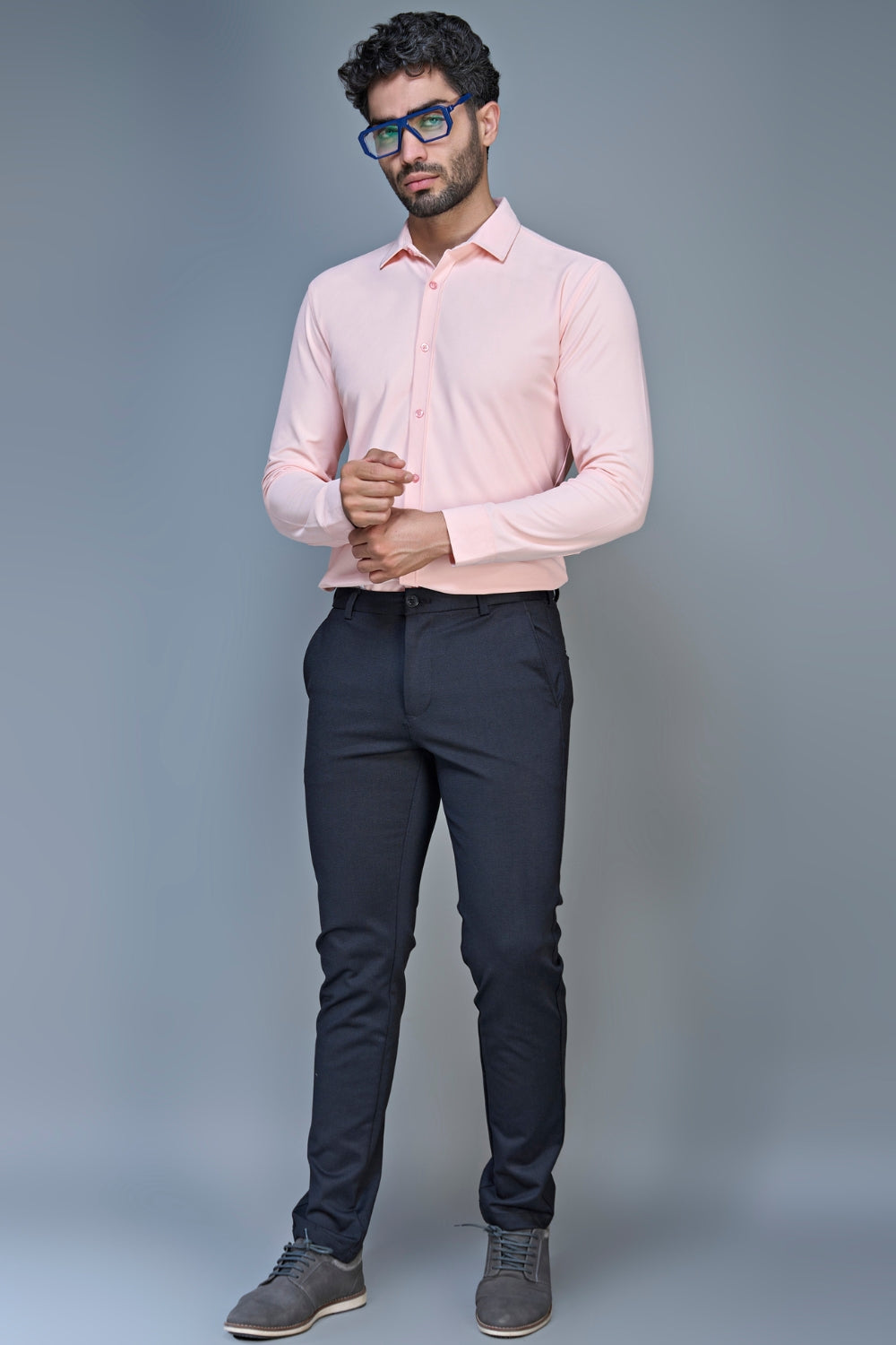 L T. Pink Smart Tech Full Sleeve Shirt