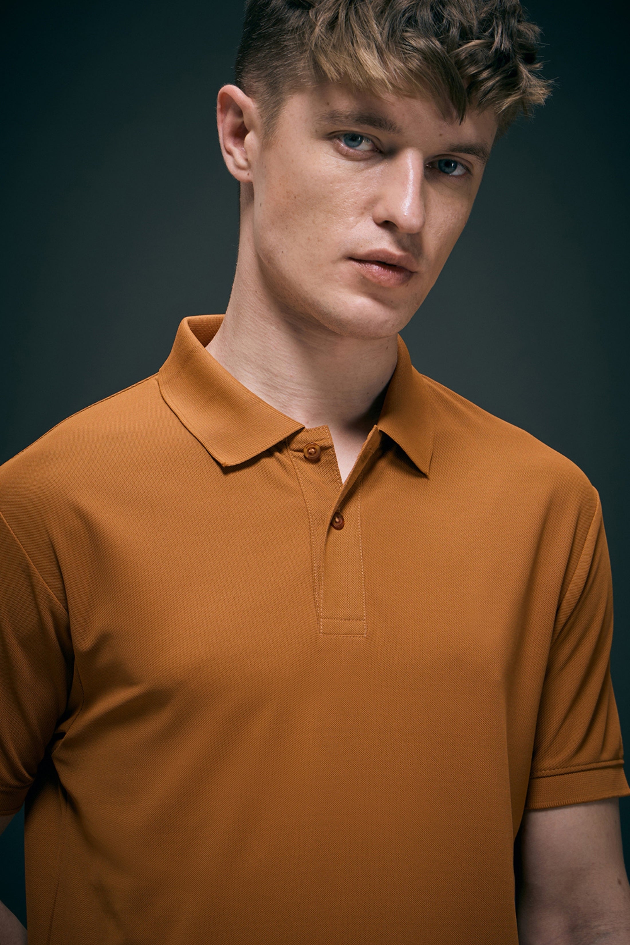 Smart tech polo - Caramel – Maxzone Clothing