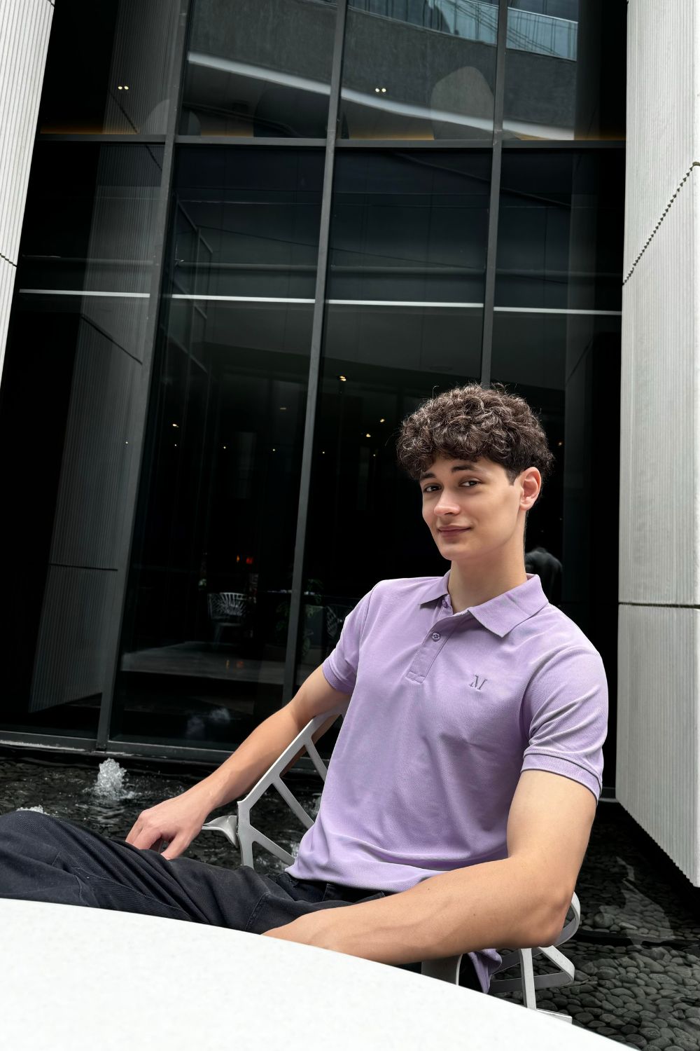 Smart Tech Polo T-shirt - Cosmic sky