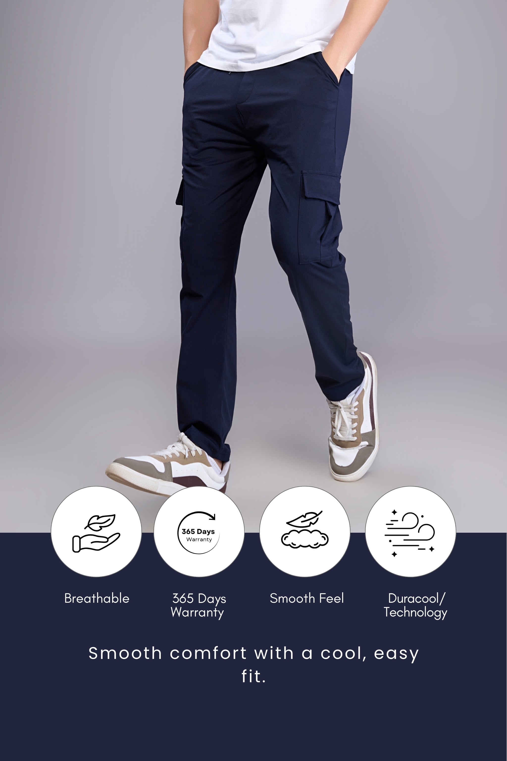 Teal Navy - 365 Days Cargo Pant – Maxzone Clothing