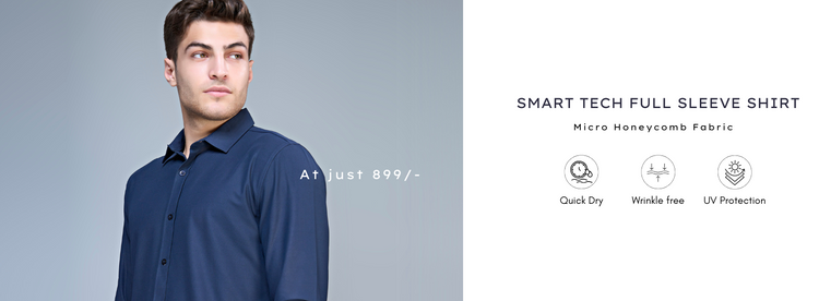 Smart Tech Full Sleeve Shirt – Maxzone Clothing